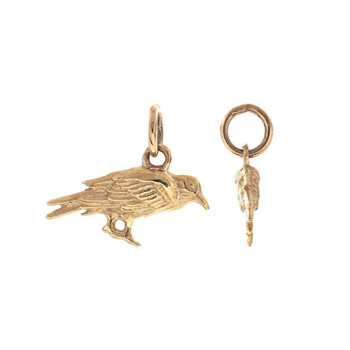 Bronze 3D Raven Charm - RioGrande