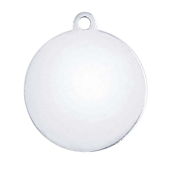 Sterling Silver Round Disc Charm - RioGrande