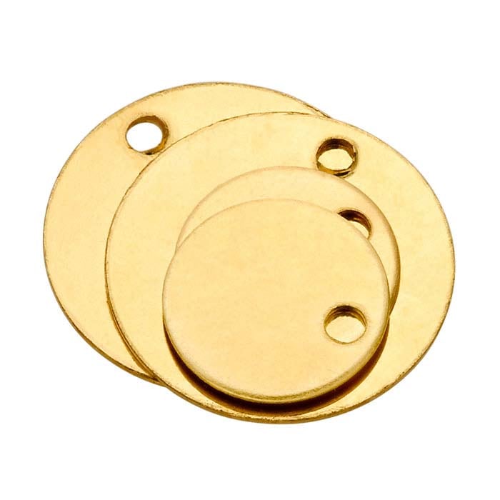 14/20 Yellow Gold-Filled Round Tags, Hard - RioGrande