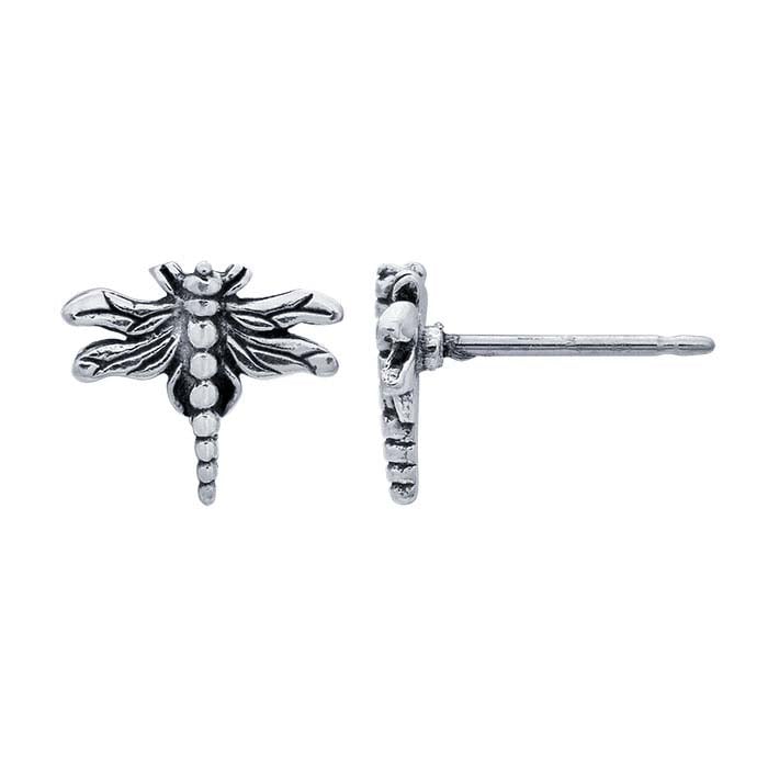 Sterling Silver Dragonfly Post Earring - RioGrande