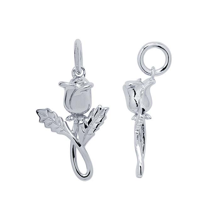 Sterling Silver Rose Charm - RioGrande