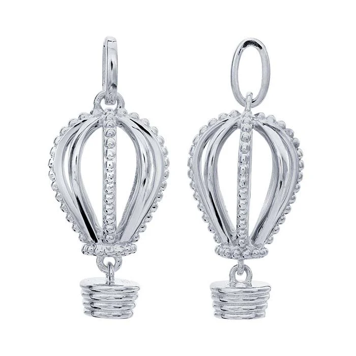 Sterling Silver Beaded Hot Air Balloon Pendant - RioGrande