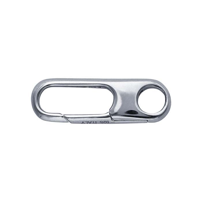 Sterling Silver 20mm Oval Push Clasp - RioGrande