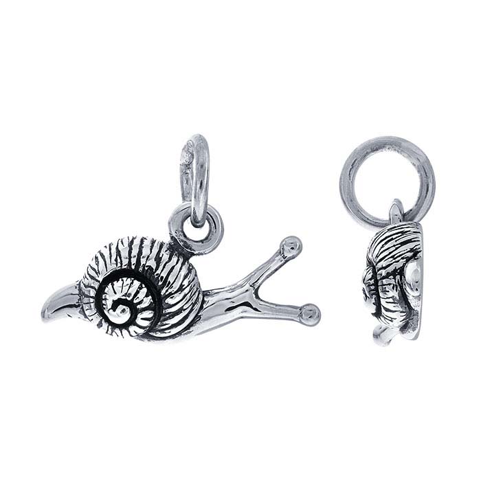 Sterling Silver Snail Charm - RioGrande