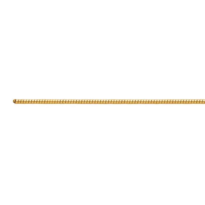 14K Yellow Gold-Wrapped Stainless Steel Omega Cable Neck Wire - RioGrande