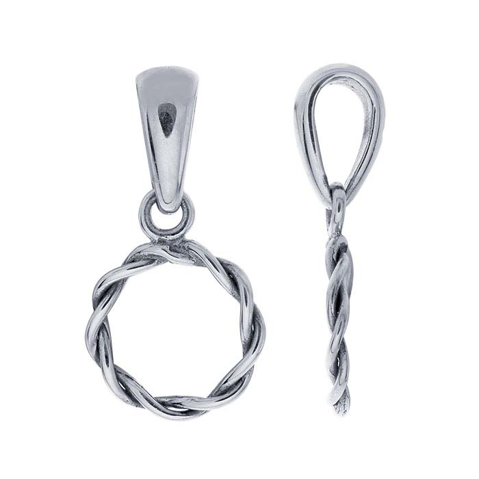 Sterling Silver Twist Wire Circle Charm - RioGrande