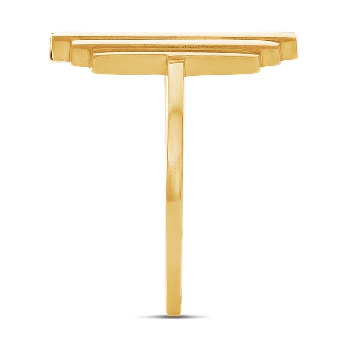 Bronze Stepped Bars Bypass Ring, Adjustable - RioGrande