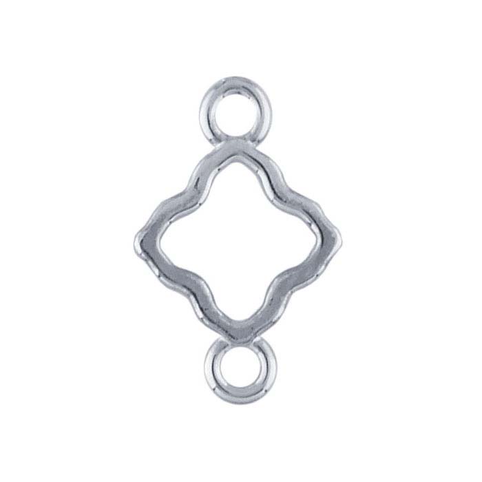 Sterling Silver Wavy Diamond-Shape Link Component - RioGrande