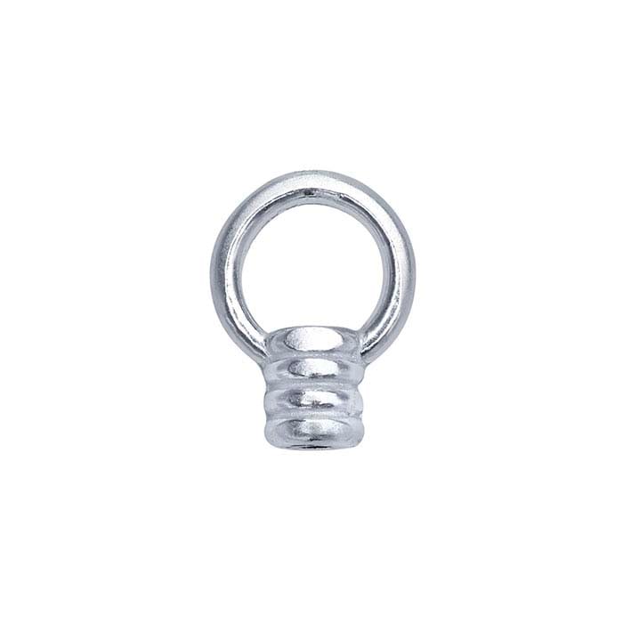 Sterling Silver Coil-Style Crimp End Cap - RioGrande