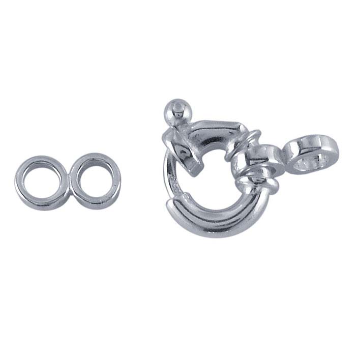 Sterling Silver Spring Ring Clasp with Attach Ring - RioGrande