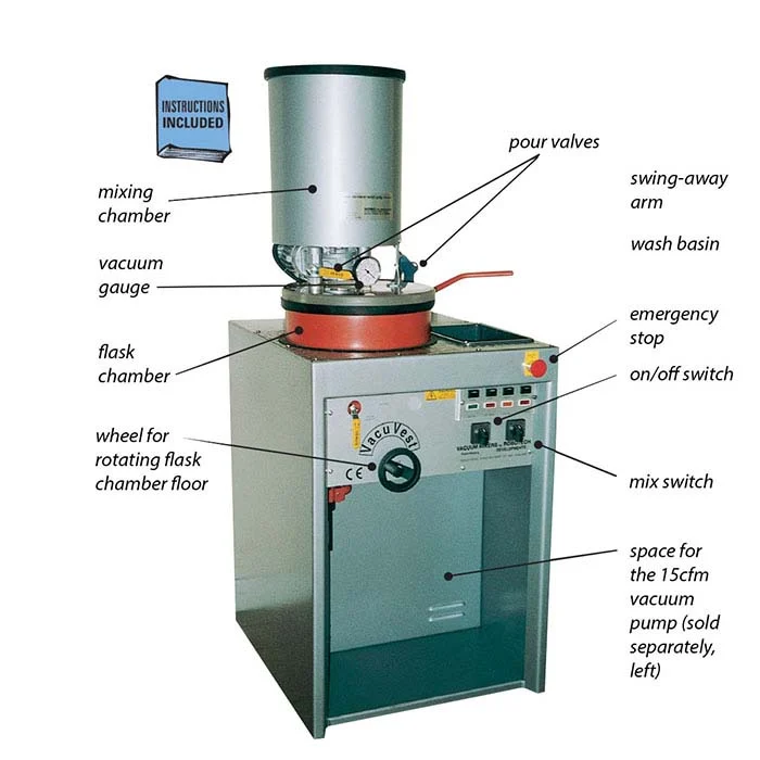 Vac-U-Vest 15 Investment Mixing and Pouring Unit - RioGrande