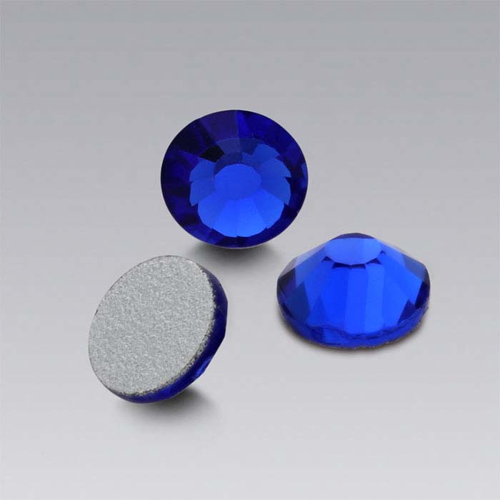 Round Flat-Back Crystals, Sapphire - RioGrande