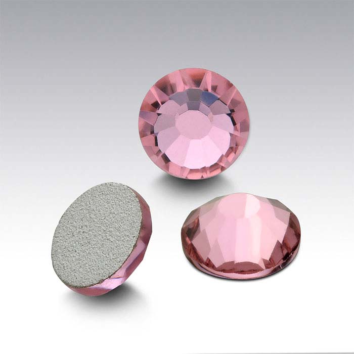 4.7mm Round Flat-Back Crystal, Light Pink - RioGrande