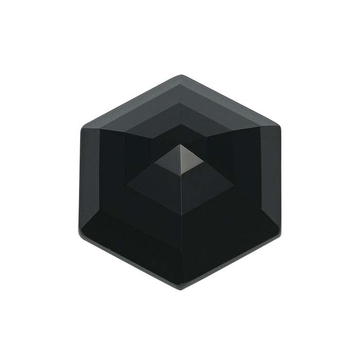 Black Spinel Hexagon Rose-Cut Cabochon - RioGrande