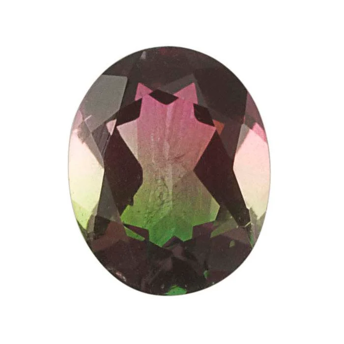 "Watermelon" Crystal Quartz Oval Triplet Faceted Gemstone - RioGrande