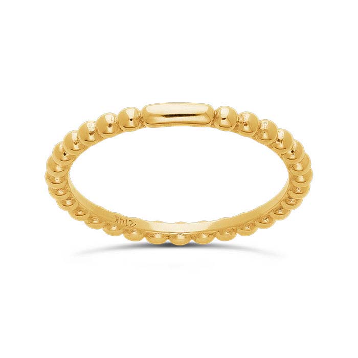 14K Yellow Gold Ball Spacer Ring - RioGrande