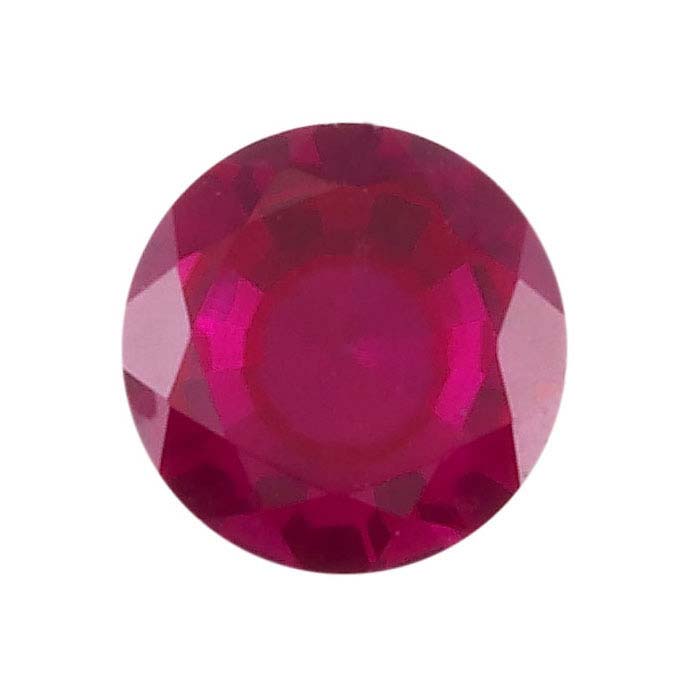 Lab-Grown Ruby 2mm Round Faceted Gemstone - RioGrande