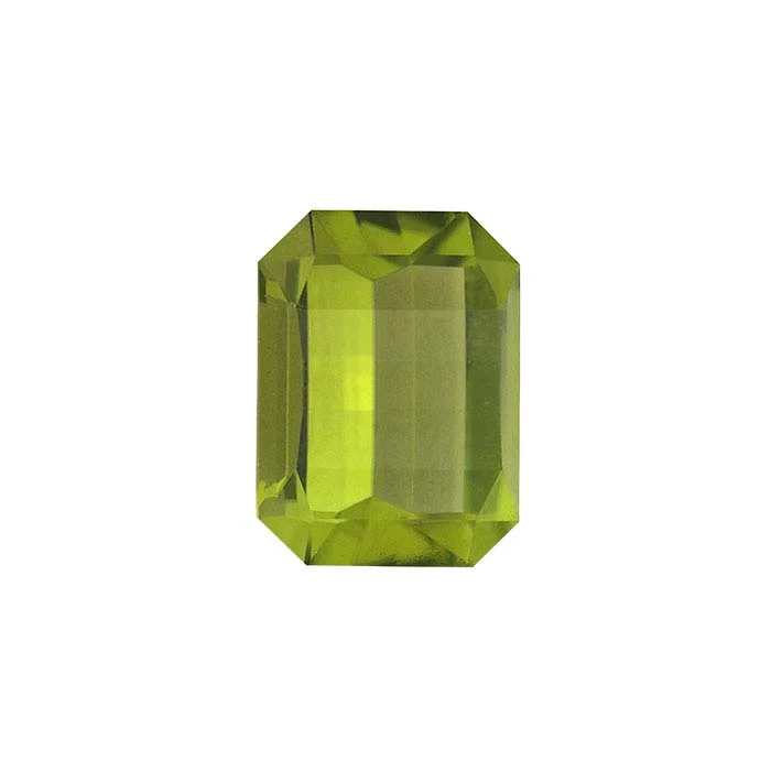American Mined™ Arizona Peridot 7 x 5mm Barrel-Cut Octagon Faceted ...
