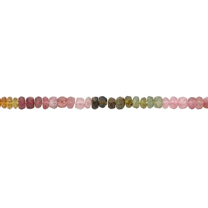 Tourmaline 4mm Button Bead Strand - RioGrande