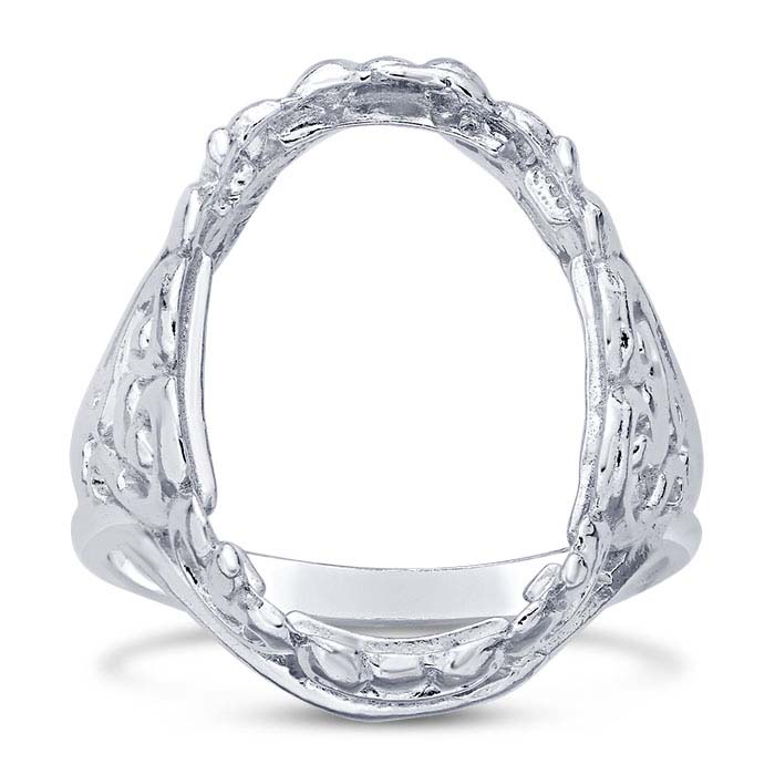 Sterling Silver Oval Cabochon Ring Mounting - RioGrande