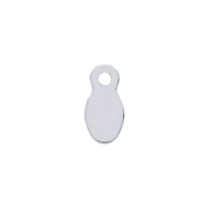 Sterling Silver 8 x 4mm Oval Tag, 24-Ga., Soft - RioGrande