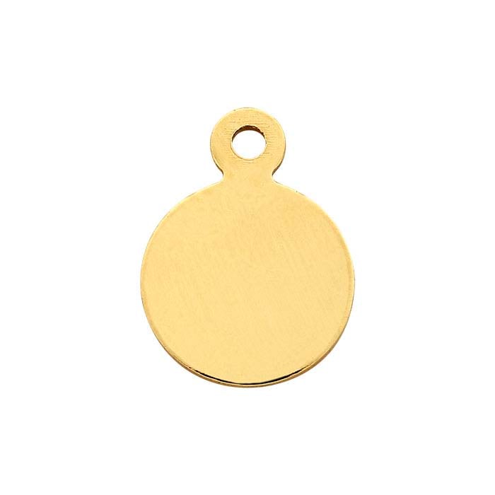 14/20 Yellow Gold-Filled 7.3mm Round Tags, 1/2-Hard - RioGrande