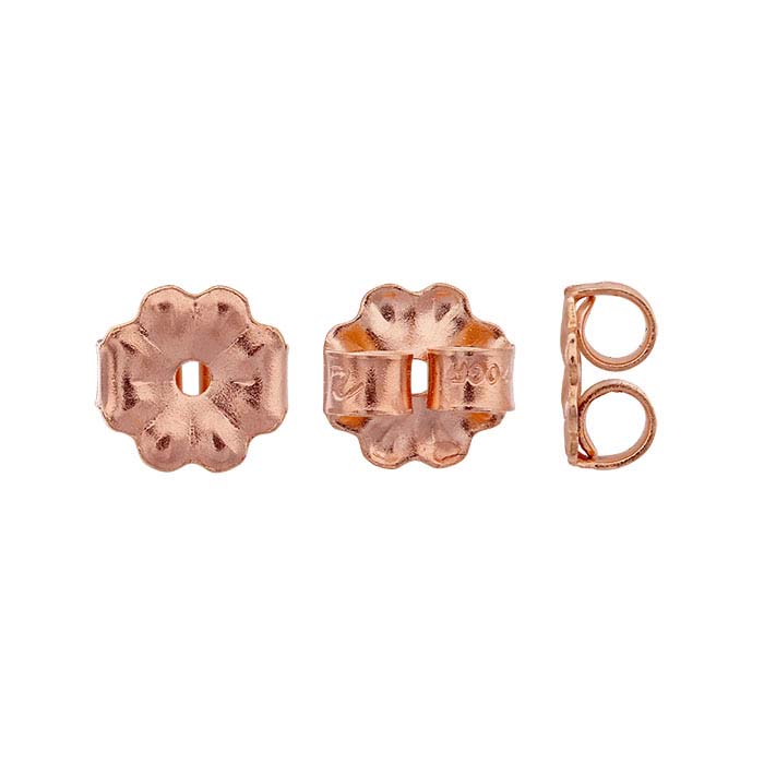 14/20 Rose Gold-Filled Medium-Weight Friction Ear Nut - RioGrande