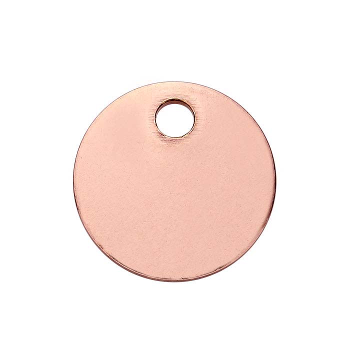 14/20 Rose Gold-Filled Round Tags, Soft - RioGrande