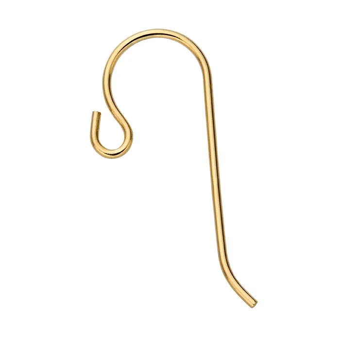 14K Yellow Gold Ear Wire with Outside Loop - RioGrande