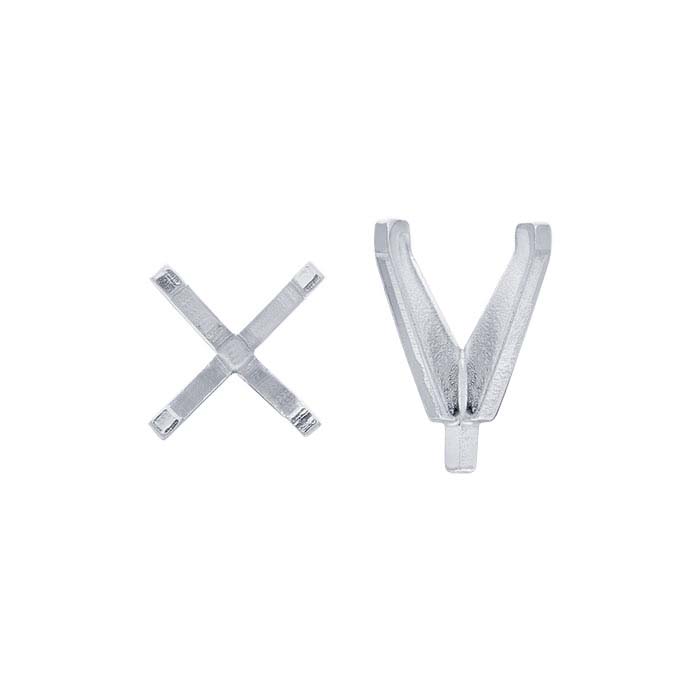 14K White Gold Round Tall 4-Prong Setting with Peg - RioGrande