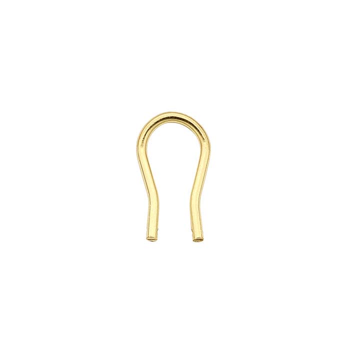 18K Yellow Gold Omega Earring Clip Paddle Component - RioGrande
