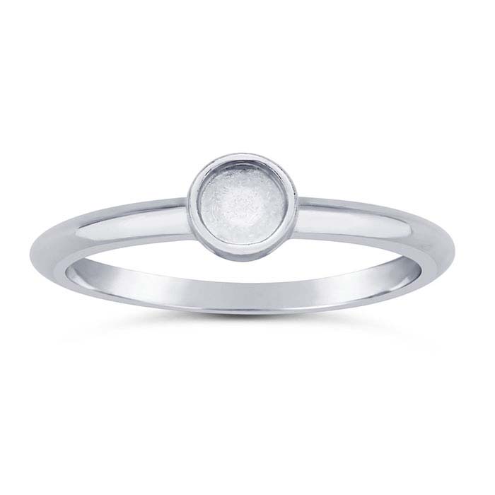 Sterling Silver Round Cabochon Ring Mounting - RioGrande