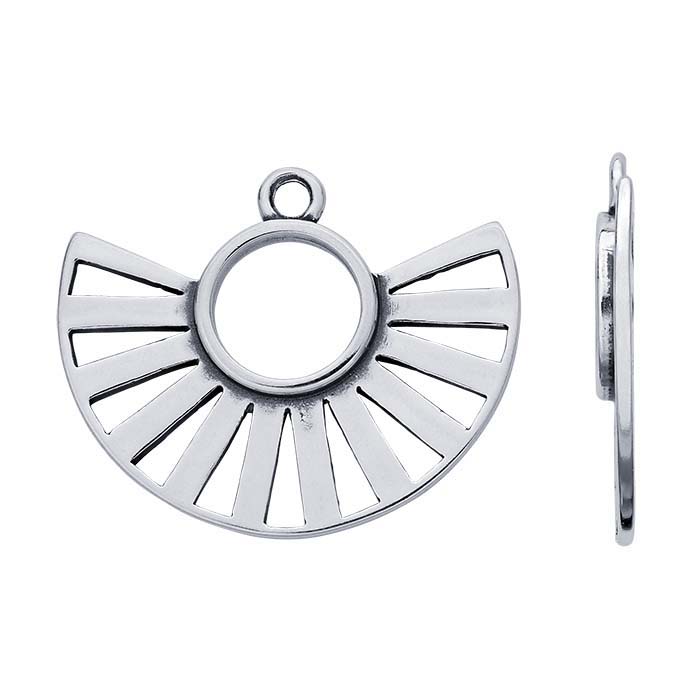 Sterling Silver Cut-Out Fan Component - RioGrande