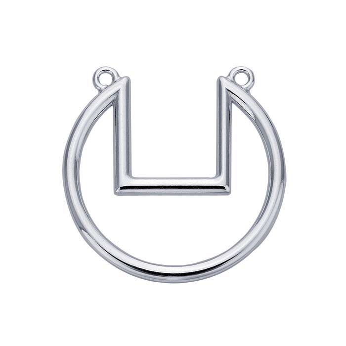 Sterling Silver Round Festoon Pendant with Bar - RioGrande