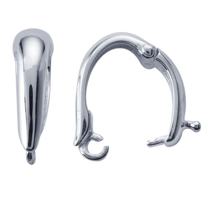 Argentium® Silver Hinged Enhancer Pendant Bails with Ring - RioGrande