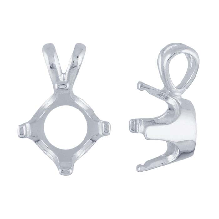 Argentium® Silver Round ReadySet Pendant Mounting - RioGrande