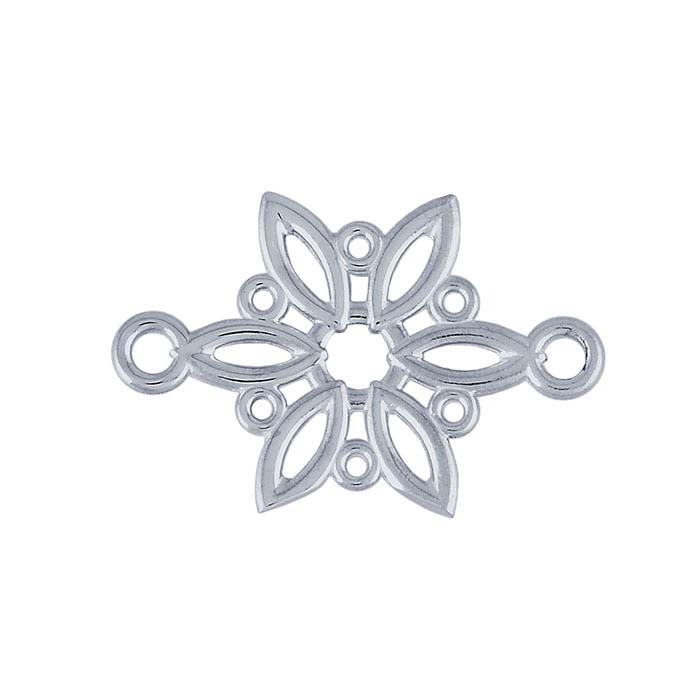 Sterling Silver Snowflake Link Component - RioGrande