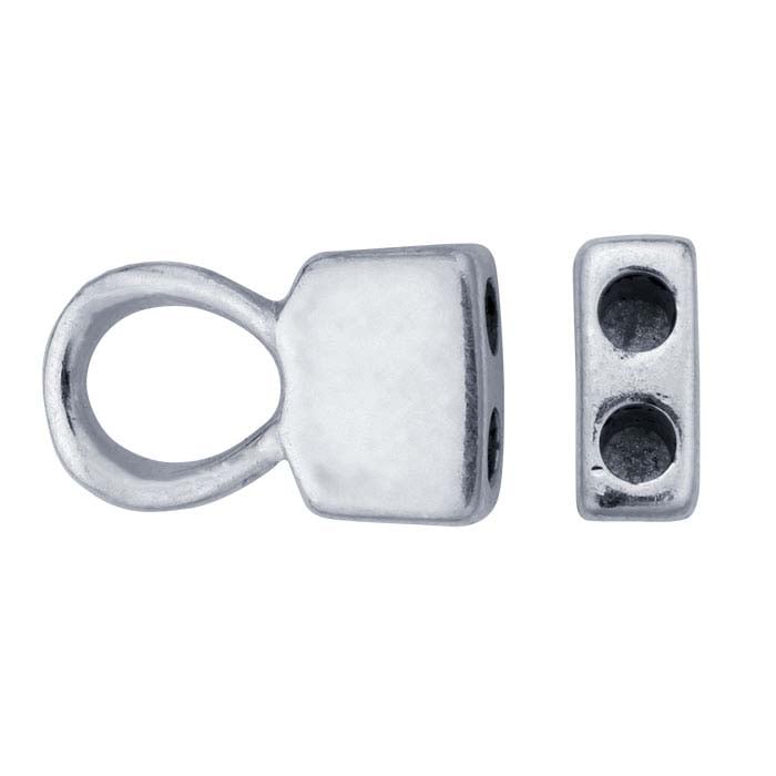 Sterling Silver Two-Strand Eye End Bar for 2mm Cord - RioGrande