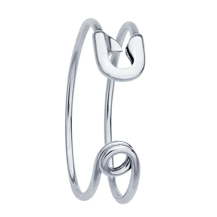 Sterling Silver Safety Pin-Style Cuff Bracelet - RioGrande